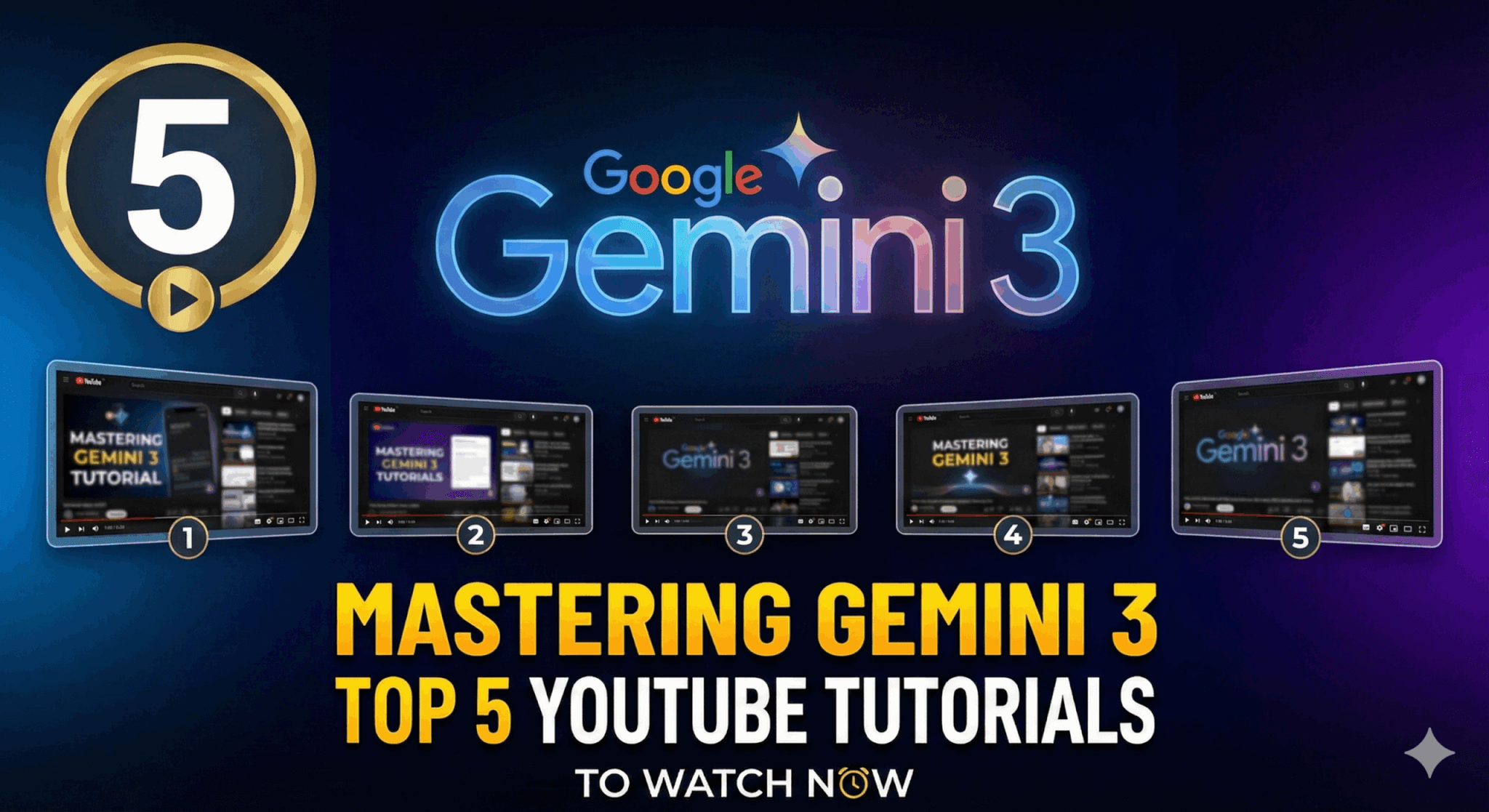 Mastering Google Gemini 3: The Top 5 YouTube Tutorials to Watch Now - Starts Your AI Journey ...